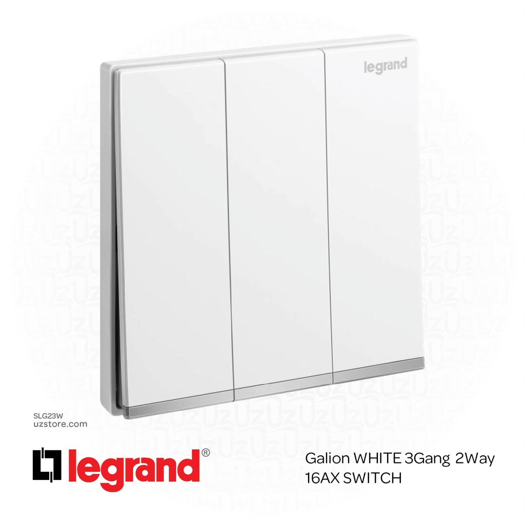 Legrand Galion WHITE 3Gang 2Way 16AX SWITCH | UZ Store